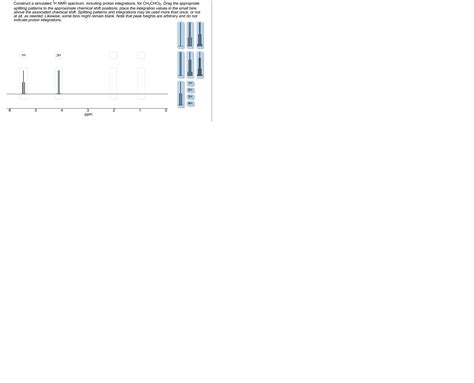 Solved Construct A Simulated 1H NMR Spectrum Including Chegg Com