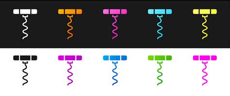 흑백 배경에 격리 된 와인 코르크 나사 아이콘을 설정합니다 벡터 일러스트레이션 강철에 대한 스톡 벡터 아트 및 기타 이미지 강철 검은색 고풍스런 Istock
