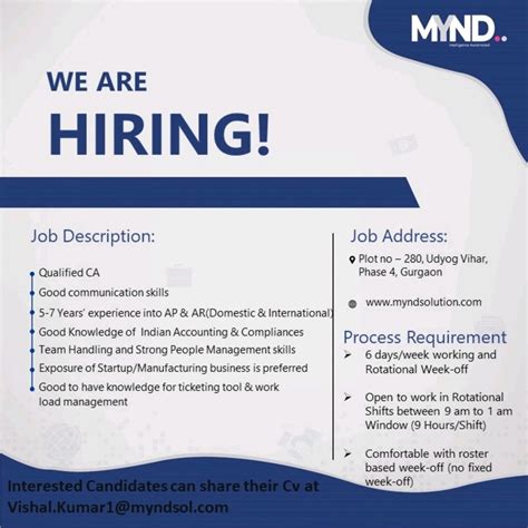 Faisal Saifi On Linkedin Hiring Ca Accountspayable Tds Gst Ap Ar