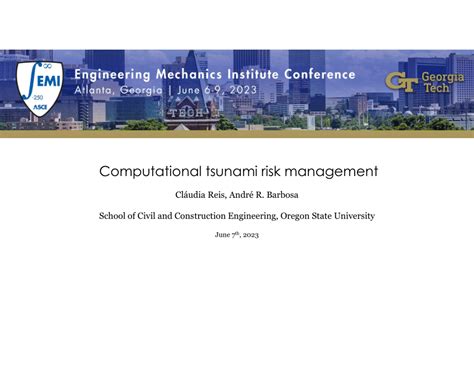 Pdf Computational Tsunami Risk Management