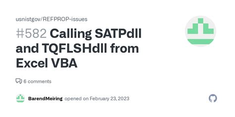 Calling SATPdll And TQFLSHdll From Excel VBA Issue Usnistgov REFPROP Issues GitHub