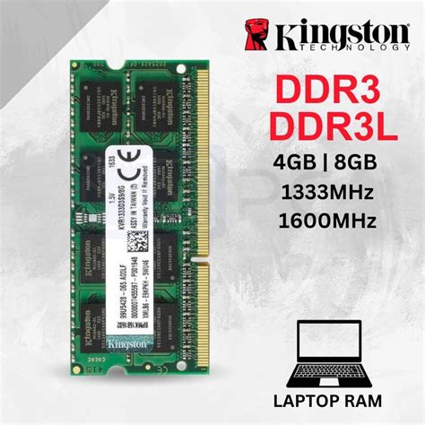 Local Stock Ddr3 Ddr3l Kingston Ram Laptop 1333mhz 1600mhz 4gb 8gb Laptop Ram Shopee Malaysia