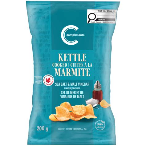 Kettle Cooked Sea Salt And Malt Vinegar Potato Chips