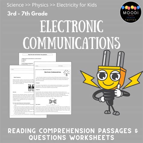 Electronic Communications Reading Comprehension Passages And Questions