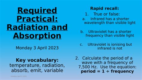 Physics Radiation Required Practical Teaching Resources