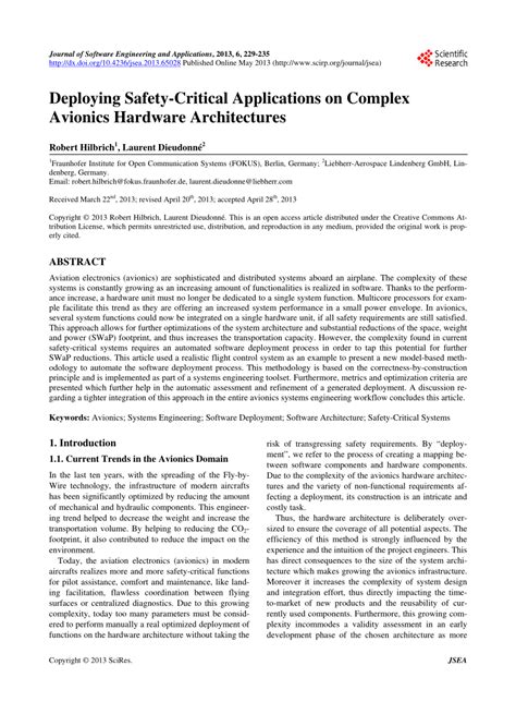 Pdf Deploying Safety Critical Applications On Complex Avionics