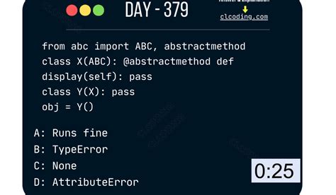 Python Coding Challenge Day 379 What Is The Output Of The Following