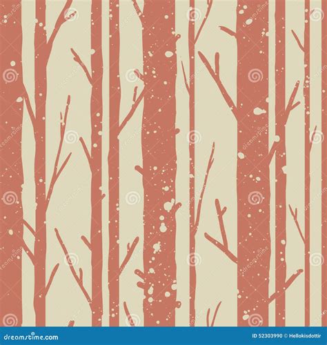 Trees Seamless Pattern Stock Vector Illustration Of Cold 52303990