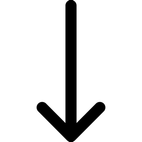 Icono De Flecha Hacia Abajo Super Basic Rounded Lineal