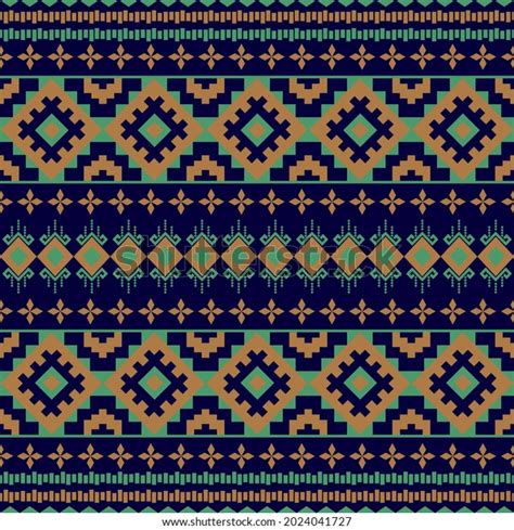 Gemetric Ethnic Seamless Pattern Traditional Design Stock Vector