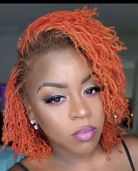 Sisterlocks Dyed Hair Colors Orange Sisterlocks Ginger Colored