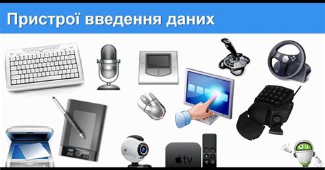 Пристрої введення даних Тест на 12 запитань Інформатика