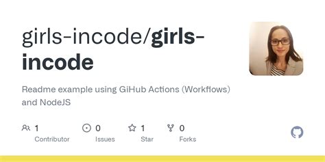 Github Girls Incodegirls Incode Readme Example Using Gihub Actions