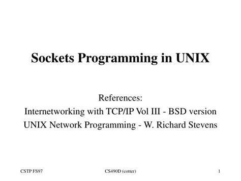 Ppt Sockets Programming In Unix Powerpoint Presentation Free Download Id6117151