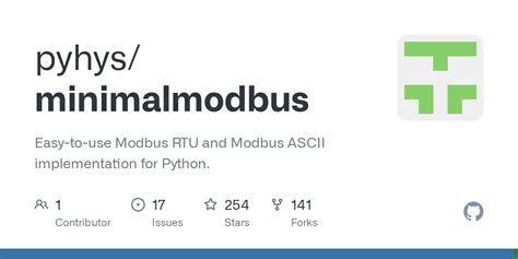 github pyhys minimalmodbus easy to use modbus rtu and modbus ascii
