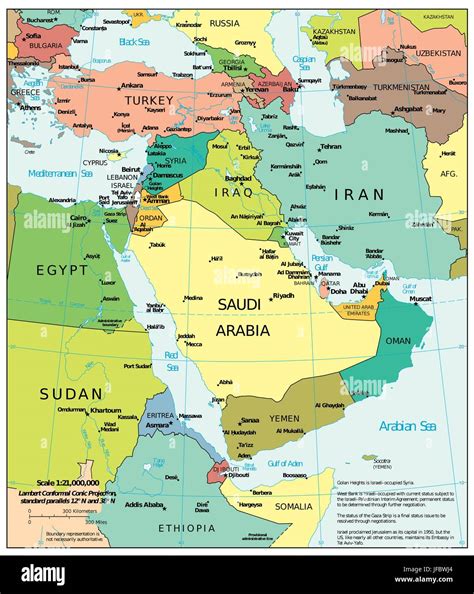 Middle East World Map