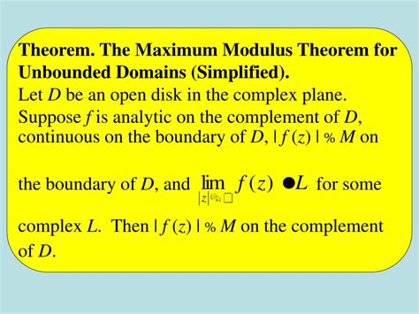 PPT Liouvilles Theorem And The Maximum Modulus Theorem PowerPoint Presentation ID