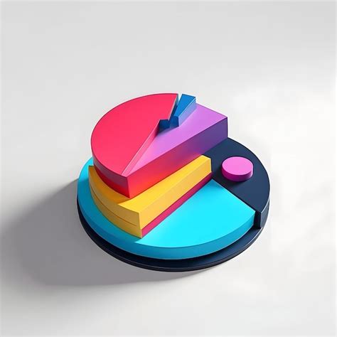 premium photo 3d pie chart illustration pie chart with depth