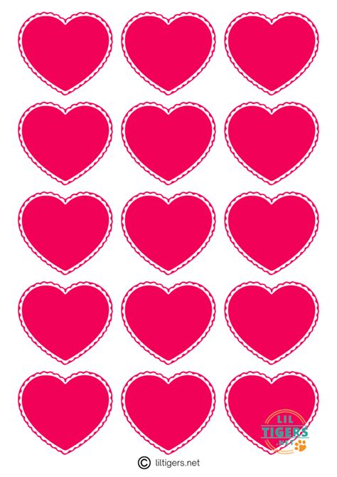12 Free Printable Red Heart Templates Lil Tigers Lil Tigers