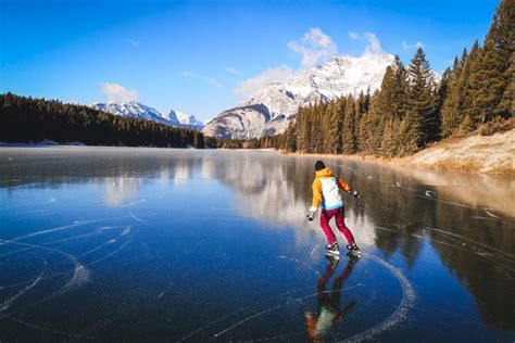 Ice Skating In Banff National Park Video