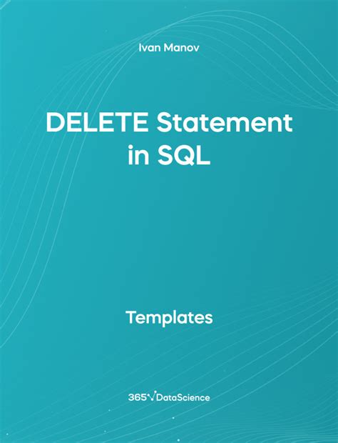 DELETE Statement In SQL Template Data Science