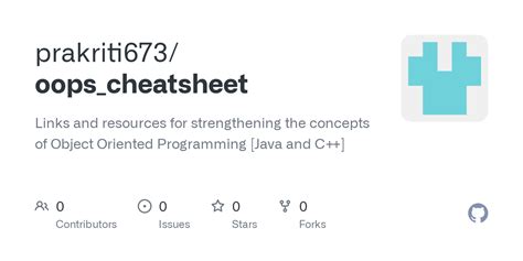 github prakriti673 oops cheatsheet links and resources for