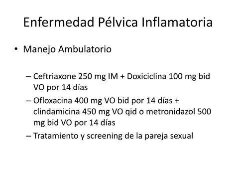Enfermedad Inflamatoria Pélvica Causas Y Tratamiento Vgemal