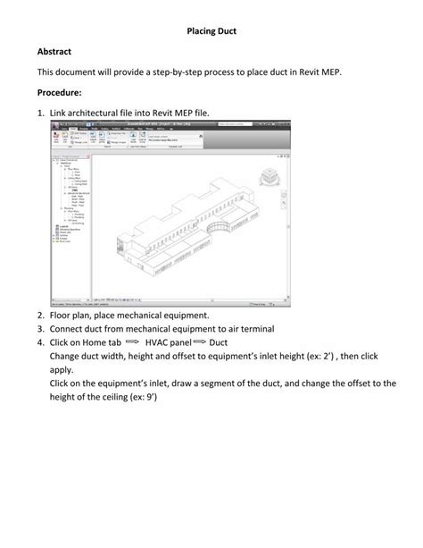 Pdf Place Duct For Revit Mep Dokumentips