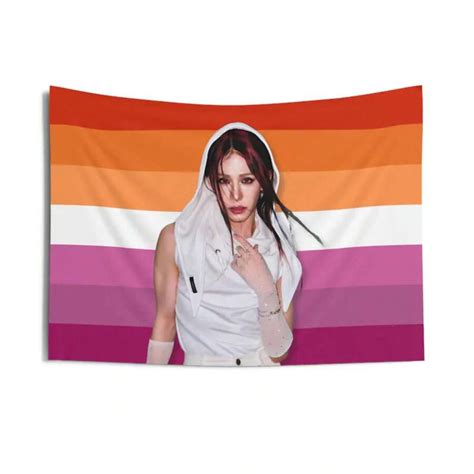 Xlov Wumuti 1andonly Lesbian Flag Banner Xlov Members Kpop Flag Xlov