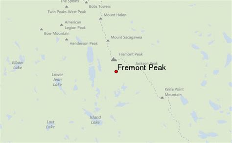 Mapa De Senderos De Fremont Peak Wyoming