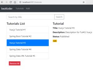 Vue Js CRUD Application With Vue Router Axios BezKoder
