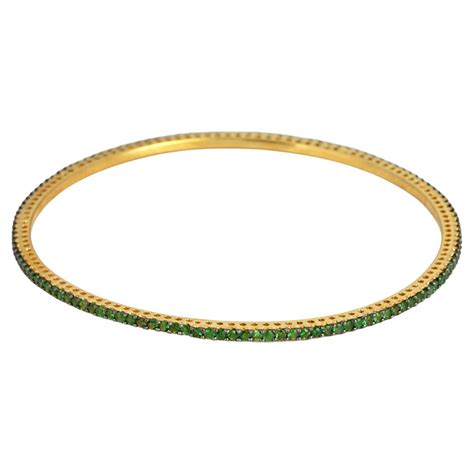 Diamond And Tsavorite Bangle For Sale At 1stdibs