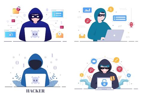 Premium Vector Hacker Using Computer Server To Activity Hacked