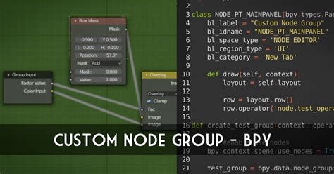 Darkfall Blender Python Tutorial How To Create A Custom Node Group Compositor Bpy