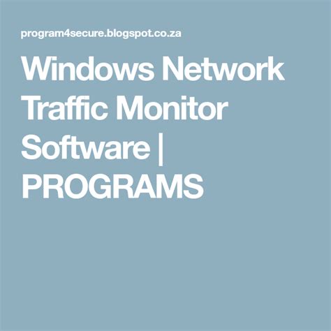 Windows Network Traffic Monitor Software Artofit