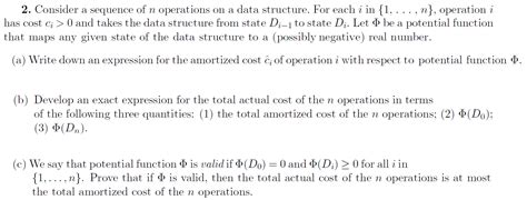 Consider A Sequence Of N ﻿operations On A Data