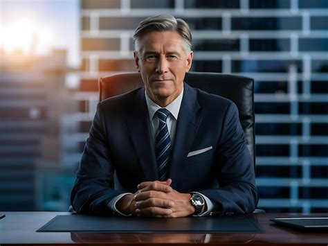 Premium Photo Middle Age Corporate Manager Portrait Photo