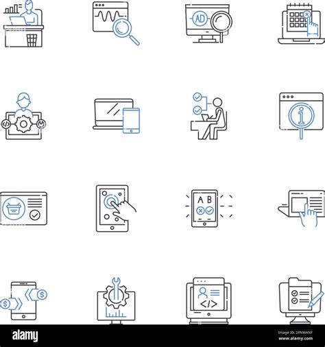 Interrelation Line Icons Collection Connection Influence Association Bond Reliance