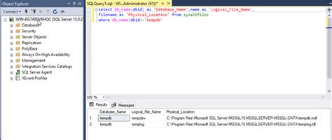 Move Sql Server Tempdb Database Files To A Different Directory Using Dynamic Sql