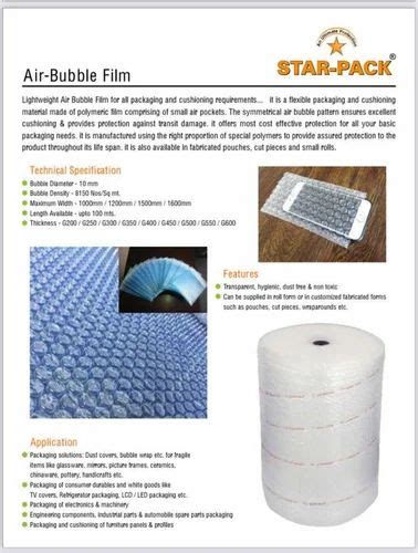 Starpack 100 Meter Air Bubble Roll For Packaging At ₹ 948roll In Shapar