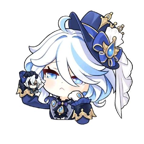 Focalors X Arlecchino Chibis Chibi Anime Chibi Character Art