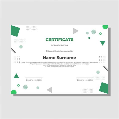 편집 가능한 템플릿이 있는 최신 인증서 프리미엄 벡터