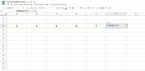 How To Multiply In Excel