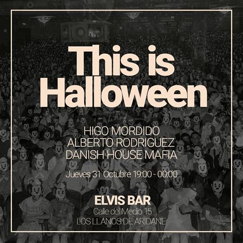 Cancelado This Is Haloween Elvis Cocktail Bar La Revista De La Palma