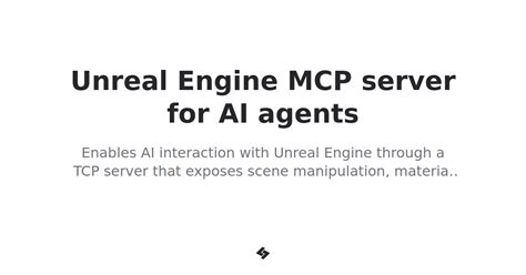Unreal Engine MCP Server For AI Agents