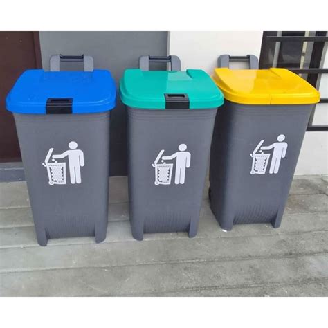 Orocan 80 Liters Trash Bin Trash Can With Wheels And Lock Basurahan