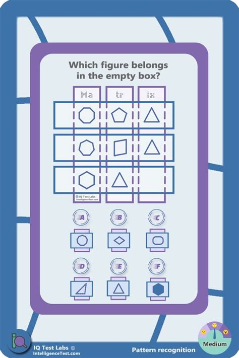 Pattern Recognition Pattern Recognition Pattern Iq Test