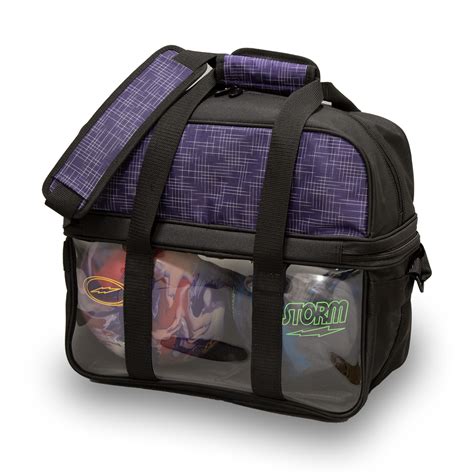 Storm 2 Ball Deluxe Tote Bowling Bag Abstract Purpleblack