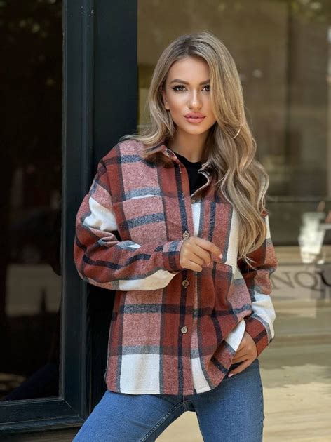 Жіноча байкова сорочка 9001ww в клітку коричнева 46 48 від продавця Zvezdochka в інтернет