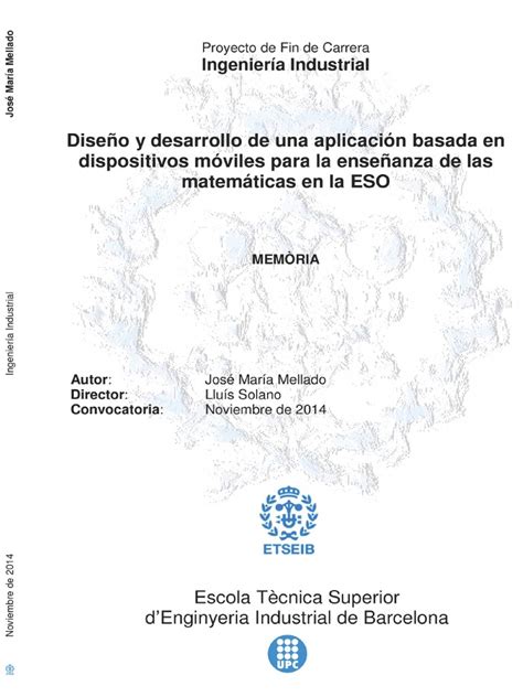 Pdf Diseño Y Desarrollo De Una Aplicación Movil Para La Enseñananza De Las Matemáticas En La